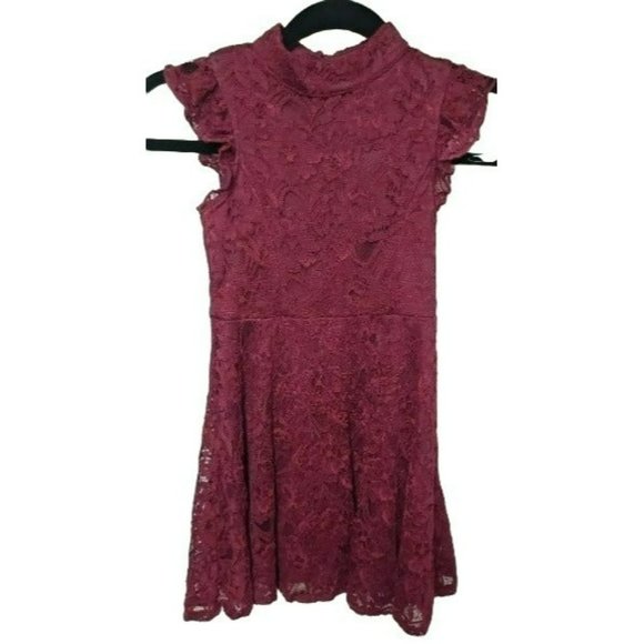 No brand / Not sure | Dresses | Burgundy Wine Red Lacy Girls Size 66x ...